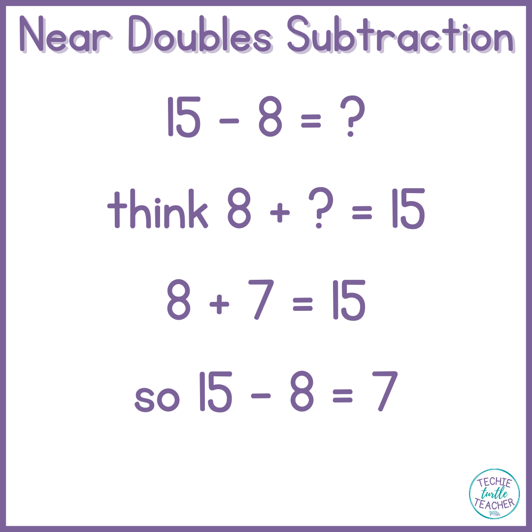 Build Math Fact Fluency: Near Doubles Subtraction Strategy
