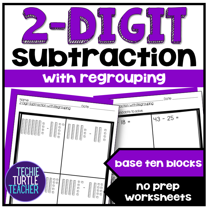Subtraction With Regrouping 2 Digit Base Ten Strategy Subtraction With Regrouping 2 Digit Base Ten Strategy
