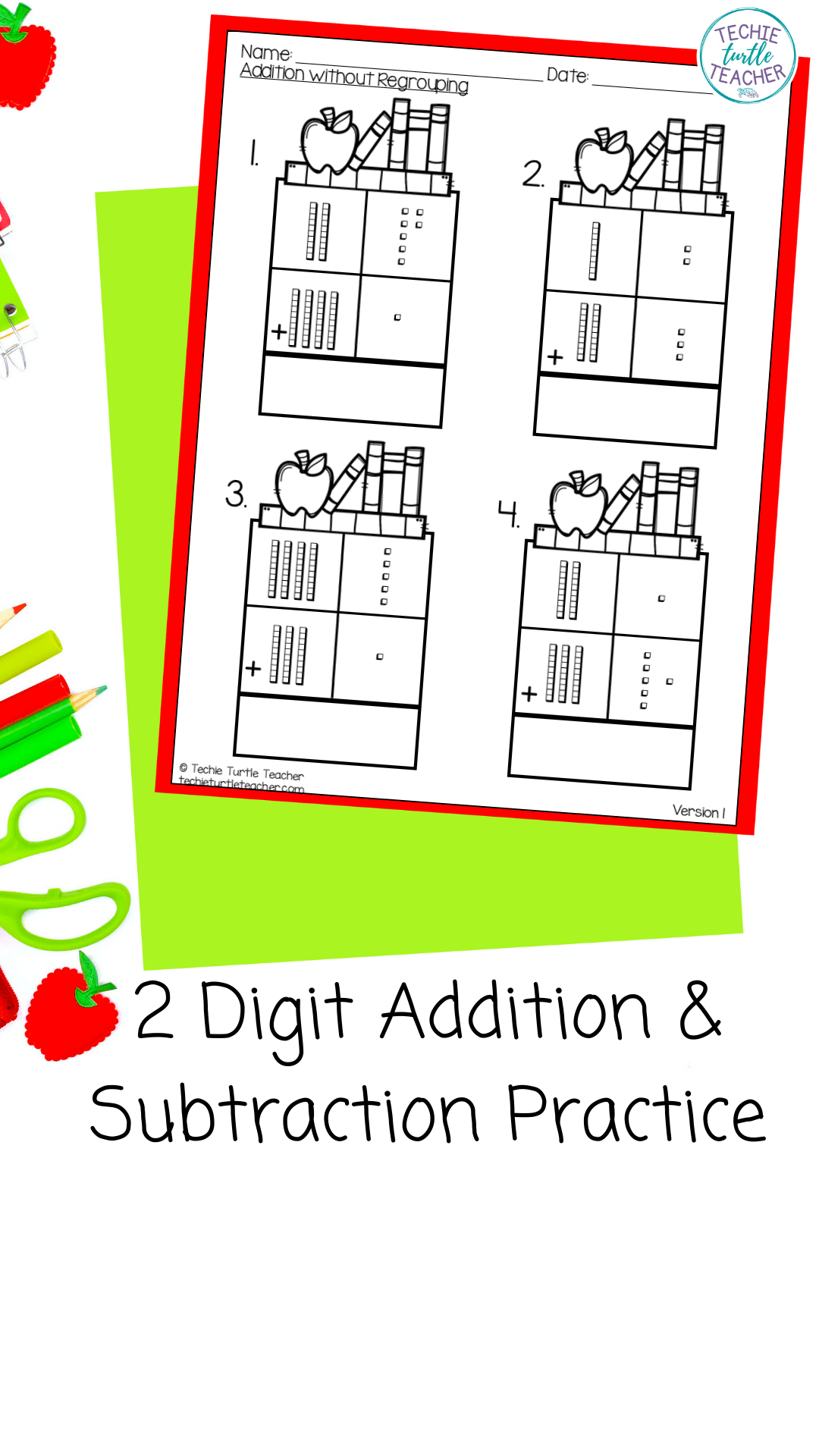2 Digit Addition And Subtraction Using Base Ten Blocks