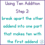 Using Ten Addition: Math Fact Strategy