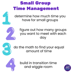 Small Group Time Management Strategies