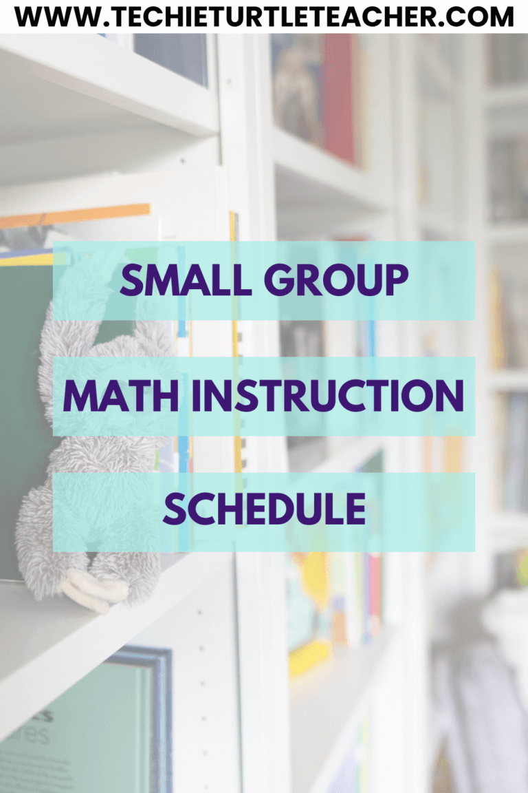 Small Group Math Instruction Schedule