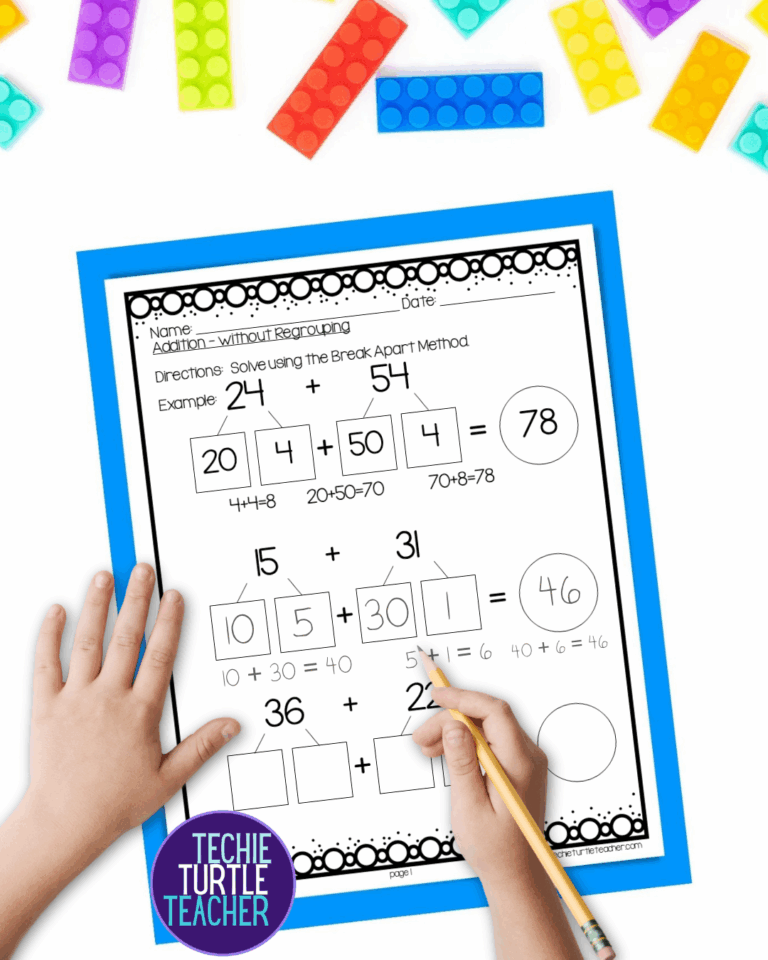 Addition Break Apart Strategy: 2-Digit without Regrouping