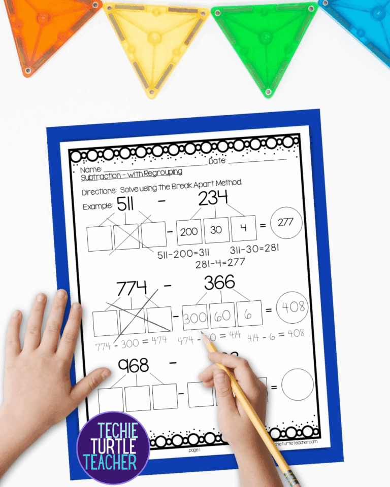 3-Digit Break Apart Subtraction with Regrouping